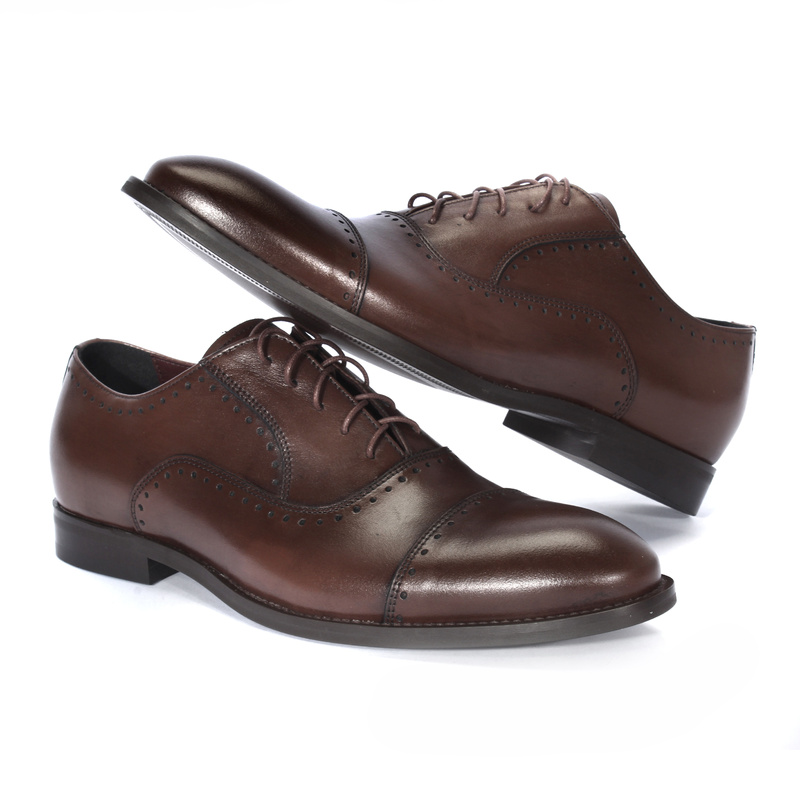 Brązowe półbuty wizytowe 4887 II DOMENO - domenoshoes.com